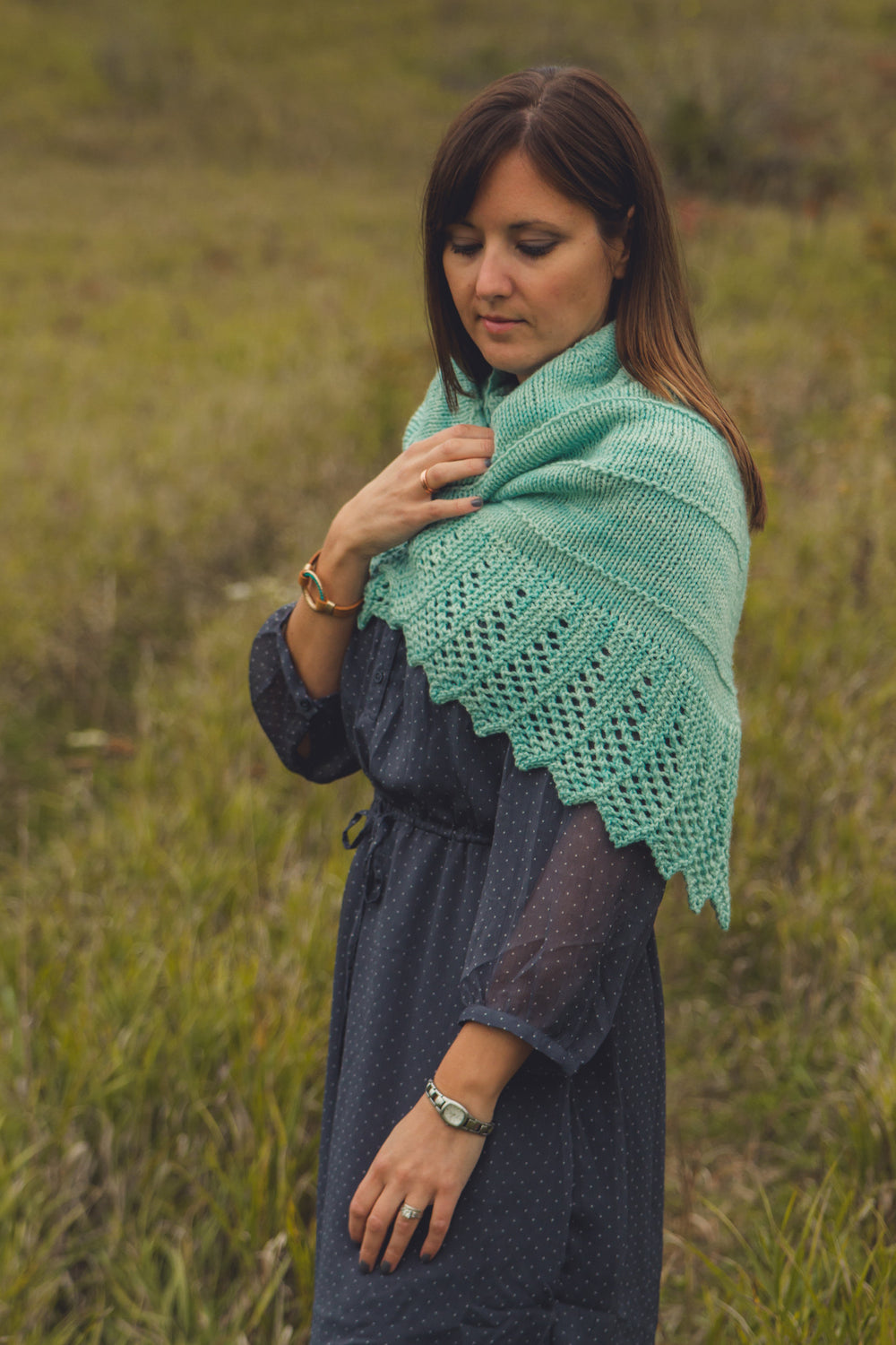Wide Open Spaces Shawl Kit | Pattern + Yarn - Luna Grey Fiber Arts